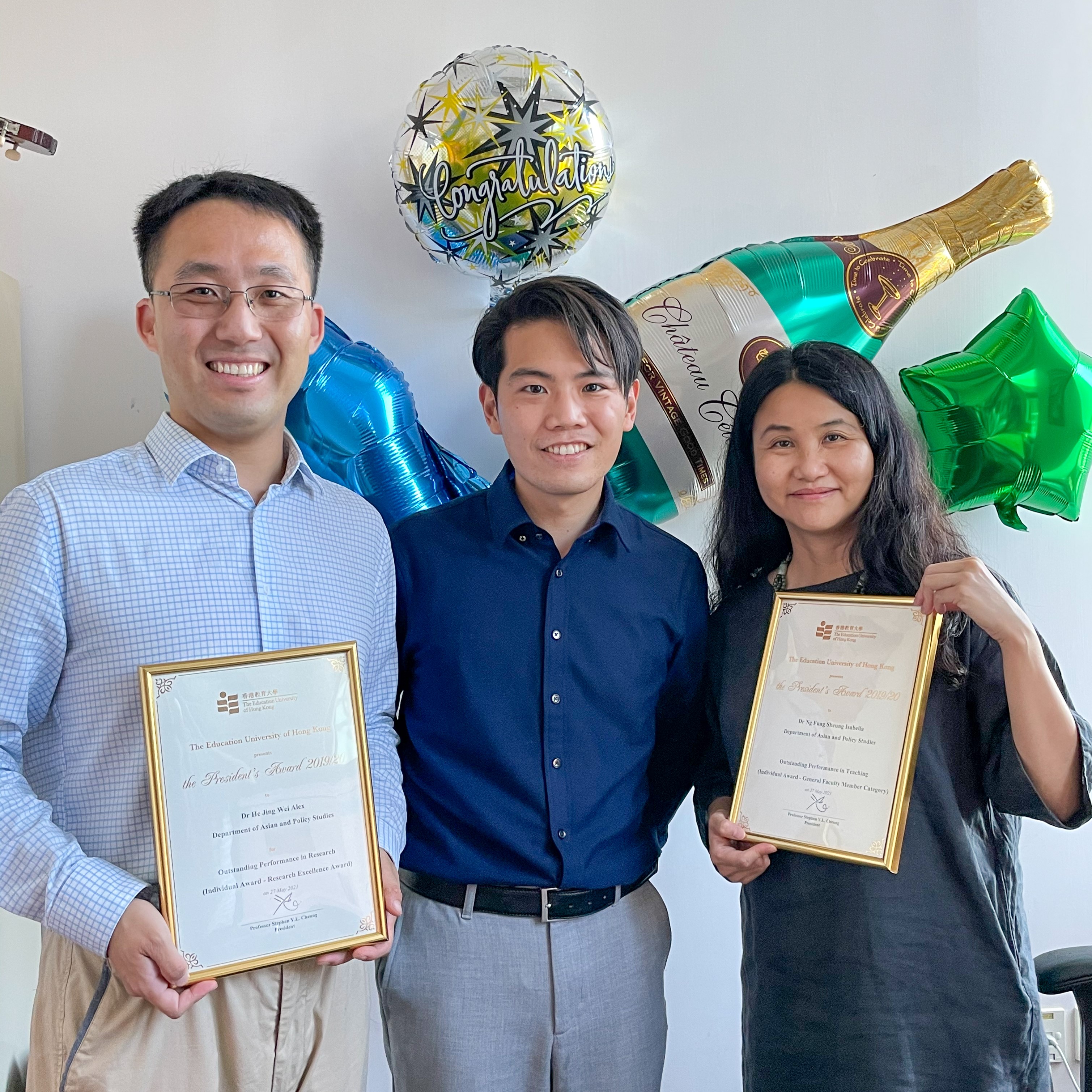 APS faculty members honored by EdUHK President’s Awards | EDU SSPS